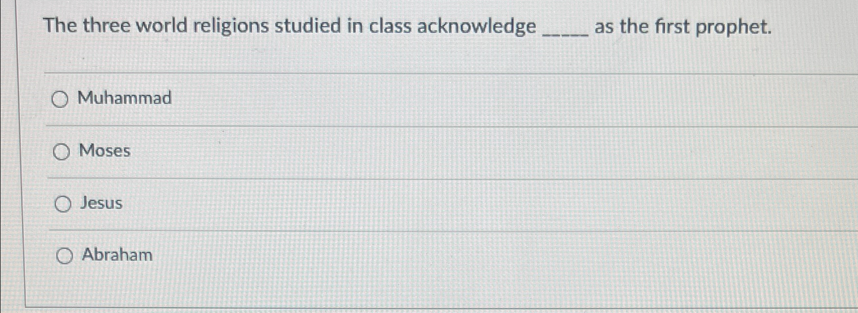 Solved The three world religions studied in class | Chegg.com