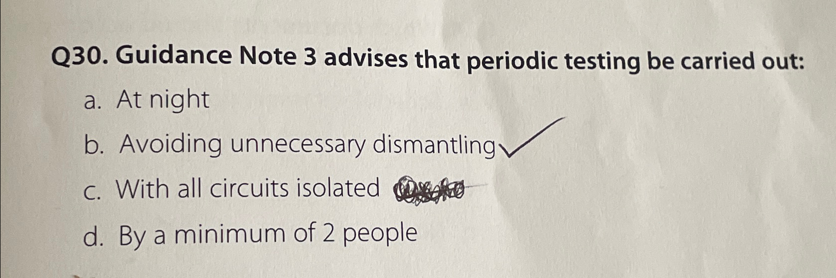 Solved Q30. ﻿Guidance Note 3 ﻿advises that periodic testing | Chegg.com