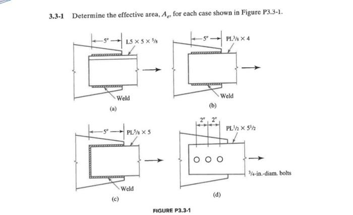 Solved 3-1 Determine the effective area, Ae, for each case | Chegg.com