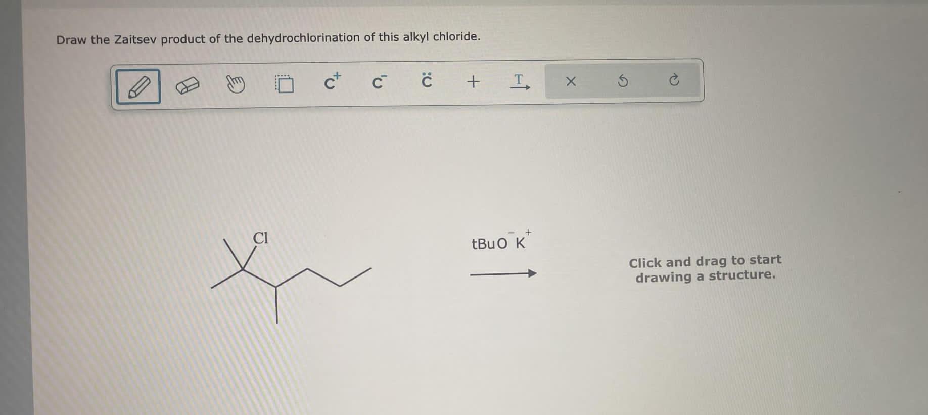 Solved Draw the Zaitsev product of the dehydrochlorination | Chegg.com