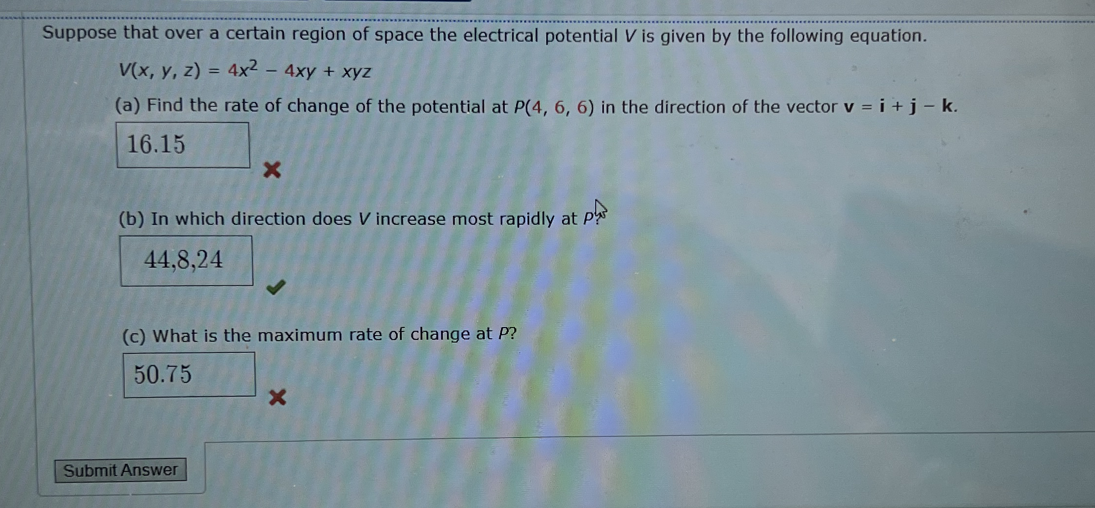 Solved Suppose that over a certain region of space the | Chegg.com