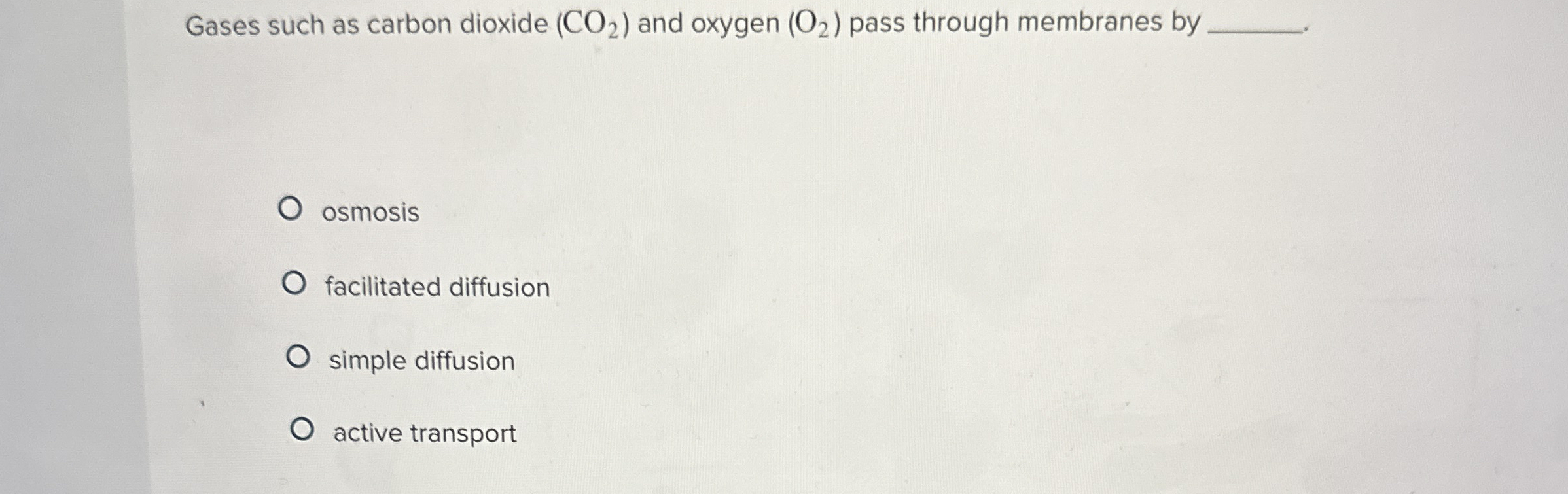 Solved Gases such as carbon dioxide (CO2) ﻿and oxygen (O2) | Chegg.com