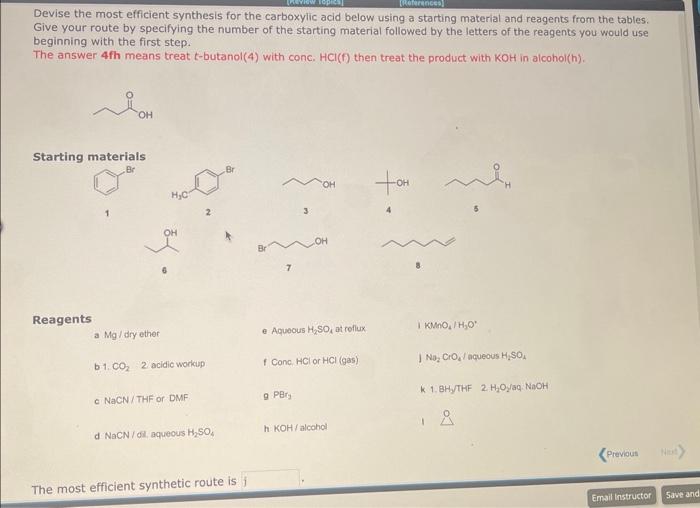 Solved Devise the most efficient synthesis for the | Chegg.com