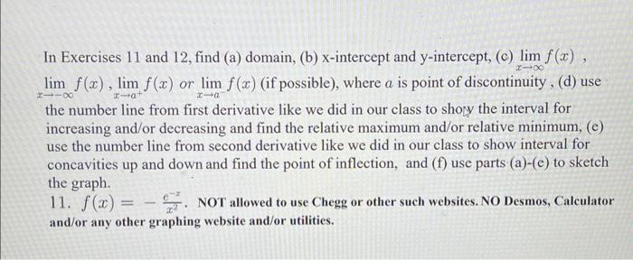 Solved In Exercises 11 and 12, find (a) domain, (b) | Chegg.com