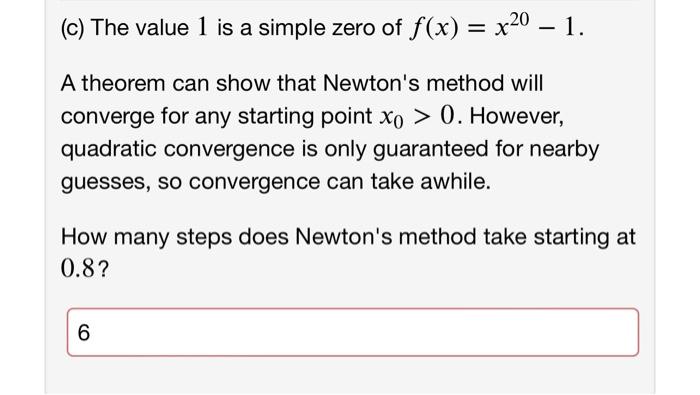 Solved (a) Applying Newton's Method to the function | Chegg.com