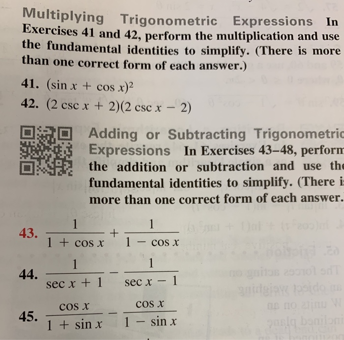Solved 24 23. Sec2 sec2 x – 1 sec x – 1 25. 1 – 2 cos2 - 2 | Chegg.com