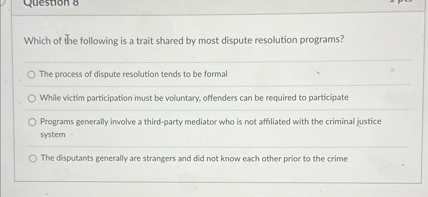 Solved Which of the following is a trait shared by most | Chegg.com