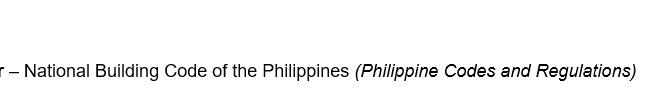 Solved - National Building Code of the Philippines | Chegg.com