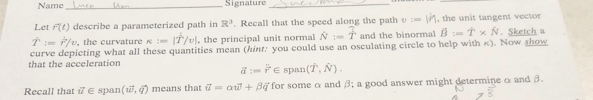 Solved Let r(t) ﻿describe a parametrUimLet vec(r)(t) | Chegg.com