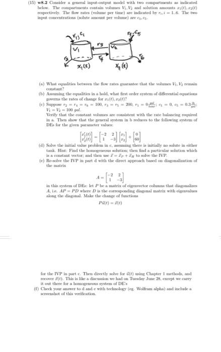 Solved w8.2 Consider a general input-output model with two | Chegg.com