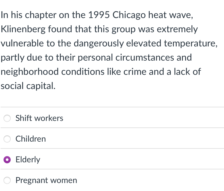 Solved In his chapter on the 1995 ﻿Chicago heat wave, | Chegg.com