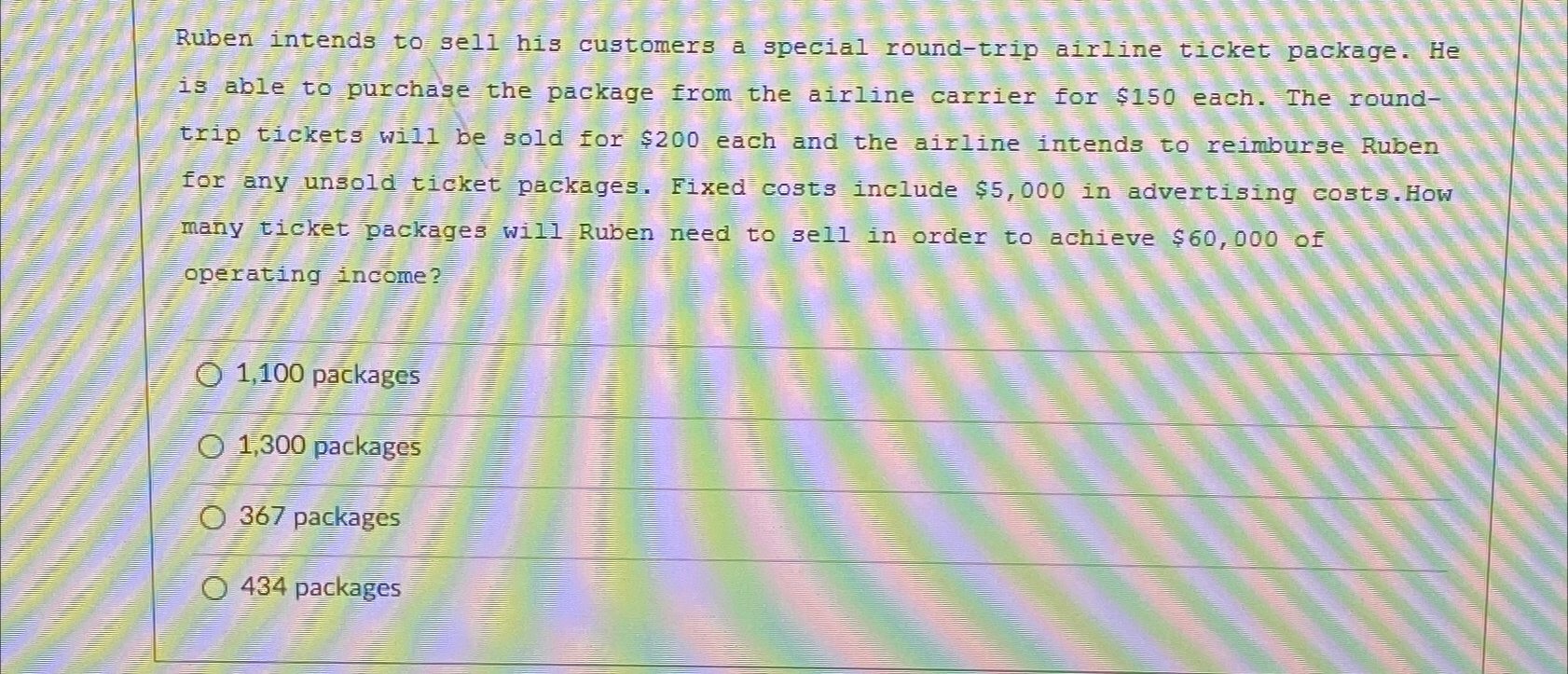 Solved Ruben intends to sell his customers a special | Chegg.com