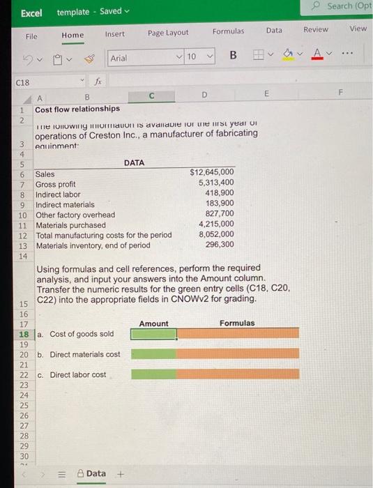 Solved 2 Cost flow relationships The following information | Chegg.com