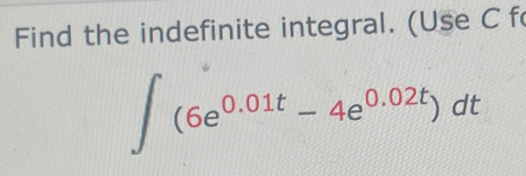 Solved Find the indefinite integral. (Use | Chegg.com