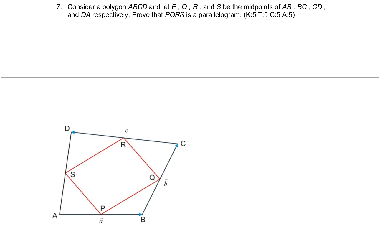 Solved Consider a polygon ABCD and let P,Q,R, ﻿and S ﻿be the | Chegg.com