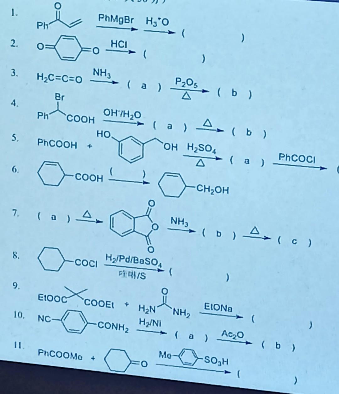 Solved 1. PhMgBr Hi'o Ph ) 2. 2. 0: HCI ( ) 3. H2C=C=0 NH3 | Chegg.com