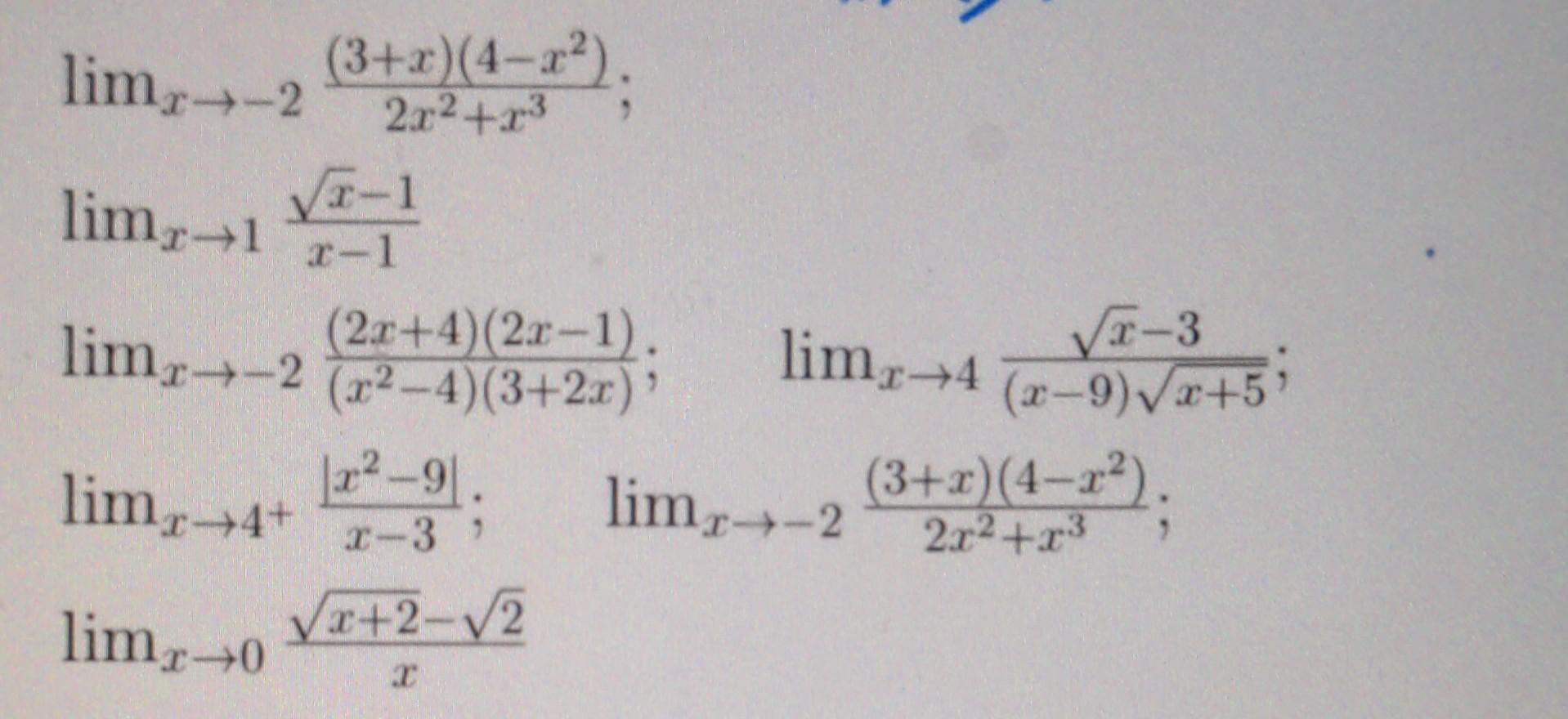 Solved find the limits, please resolve step by step, don't | Chegg.com