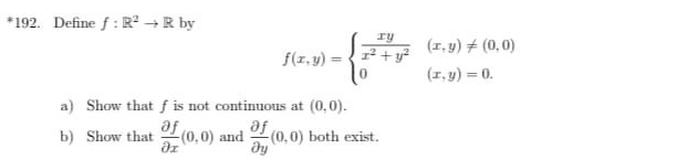 Solved ?** 192. ﻿Define f:R2→R | Chegg.com