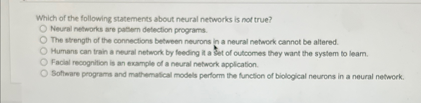 Solved Which of the following statements about neural | Chegg.com
