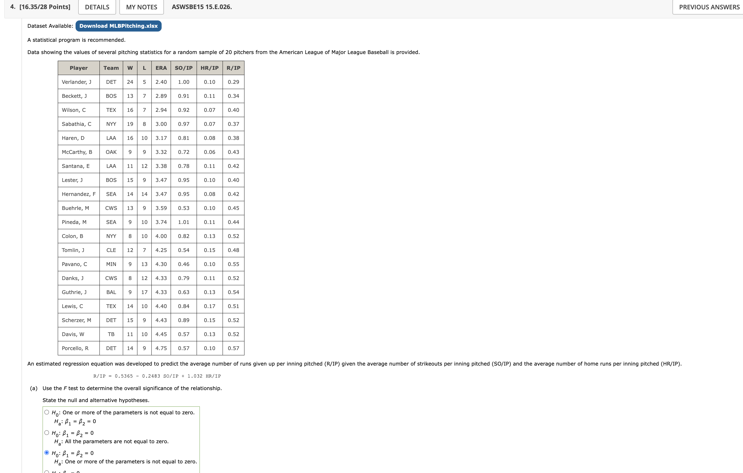 Solved QUESTION 4 ﻿ ﻿statistical program is ﻿recommended. | Chegg.com