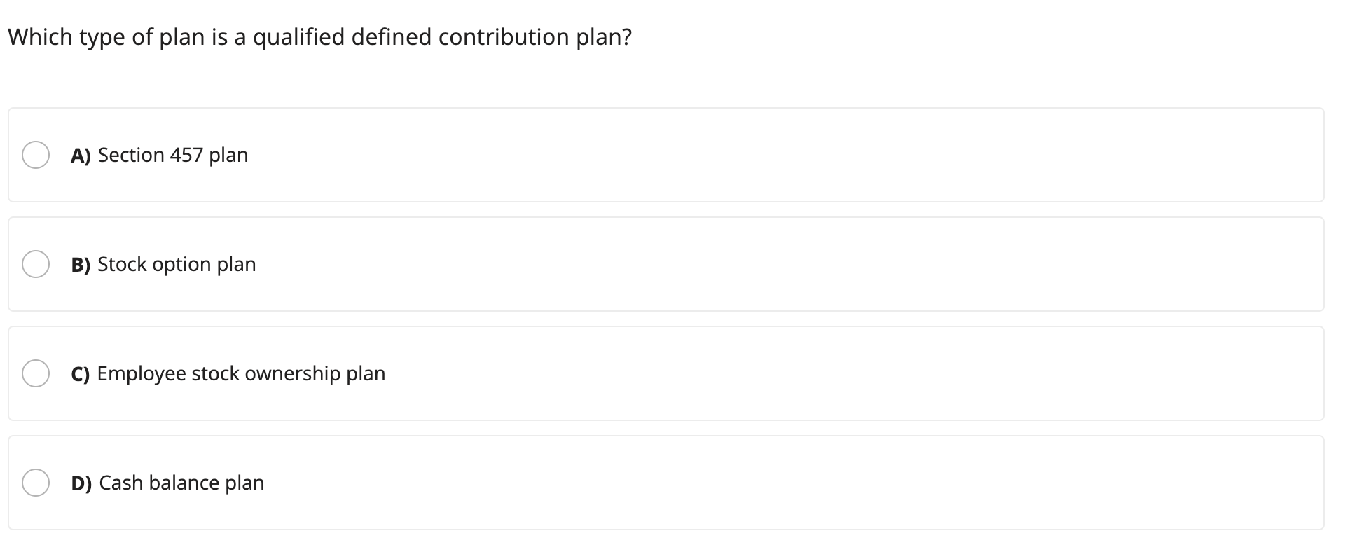 Solved Which type of ﻿plan is ﻿a qualified defined | Chegg.com
