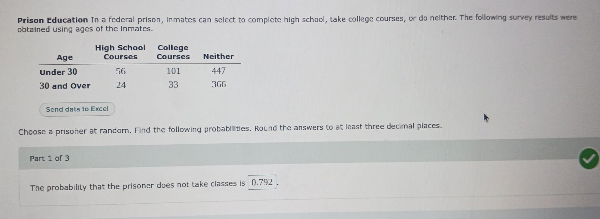 Solved Prison Education In a federal prison, inmates can | Chegg.com
