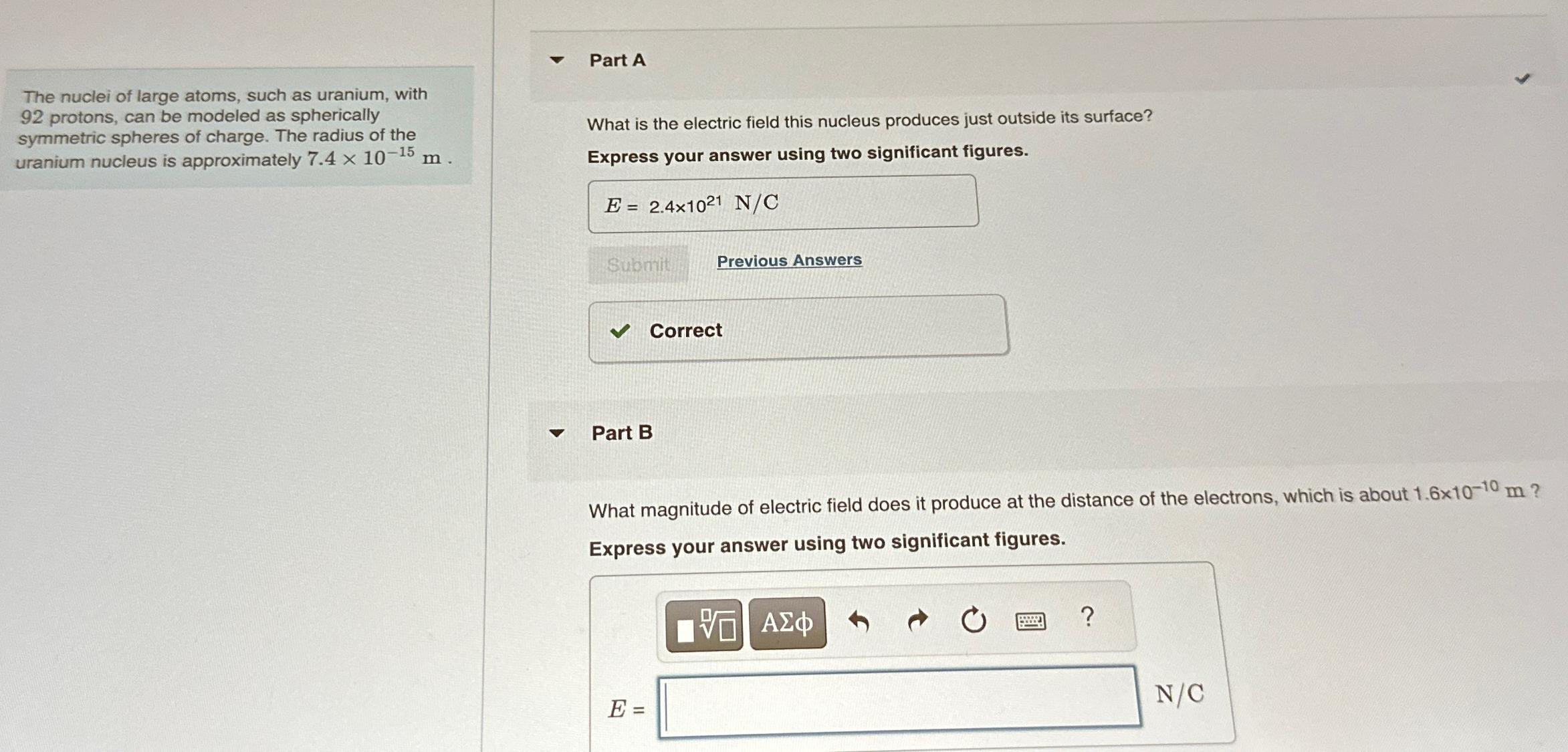 Solved The nuclei of large atoms, such as uranium, with 92 | Chegg.com
