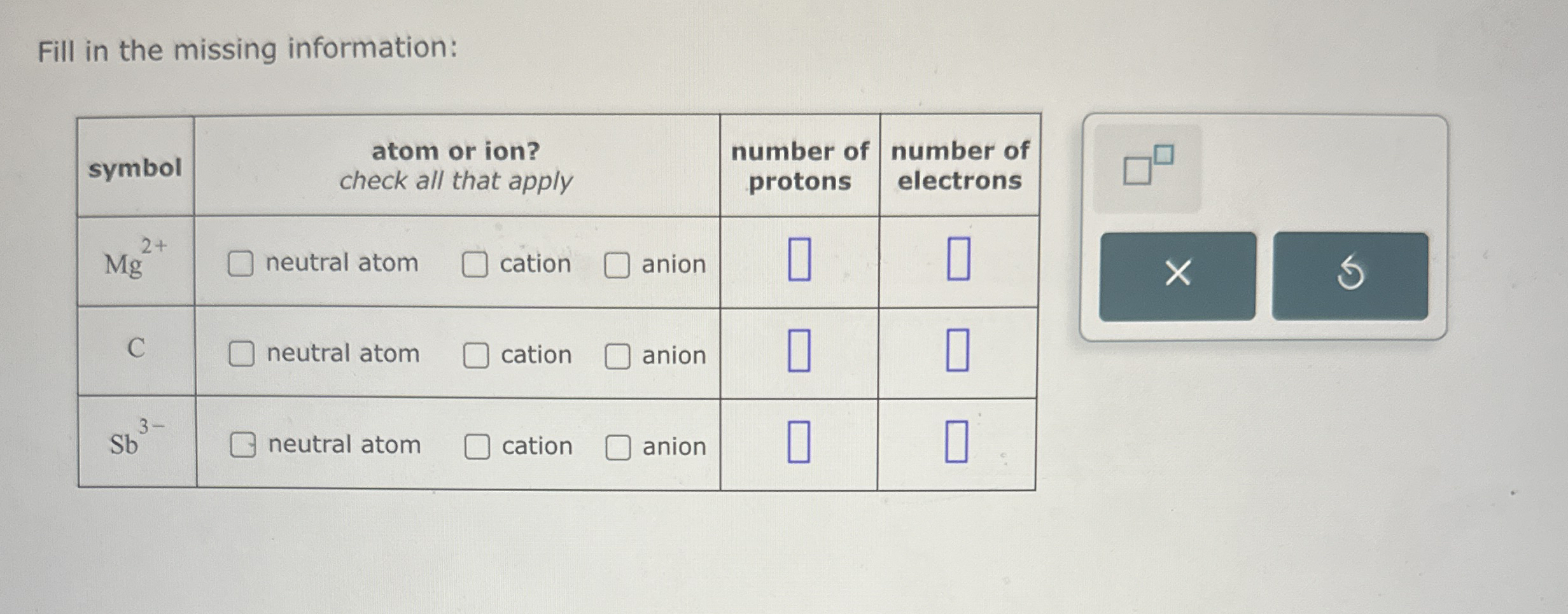 Solved Fill in the missing | Chegg.com