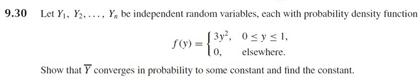 Solved Let Y1,Y2.....Yn be independent random variables, | Chegg.com