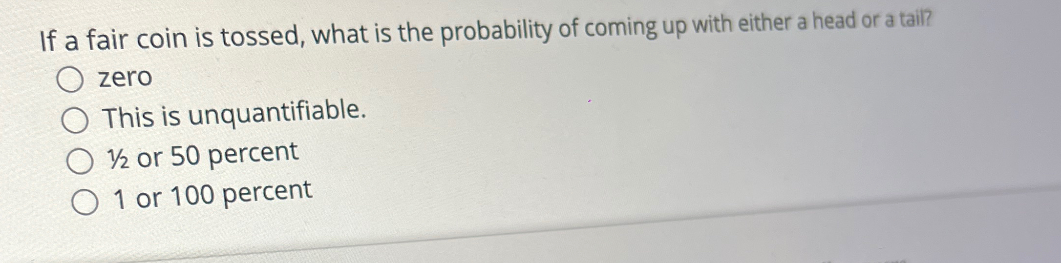 Solved If a fair coin is tossed, what is the probability of | Chegg.com