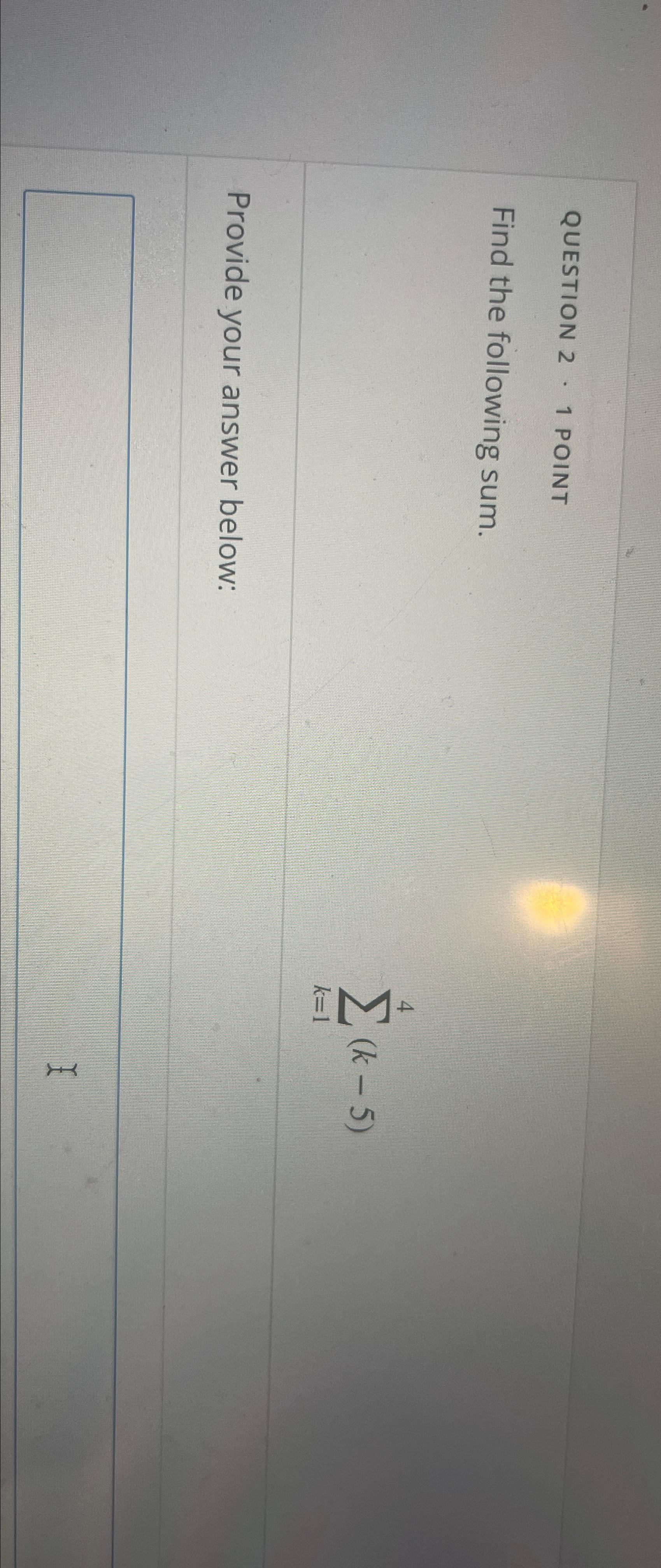 Solved QUESTION 2 - 1 ﻿POINTFind the following | Chegg.com