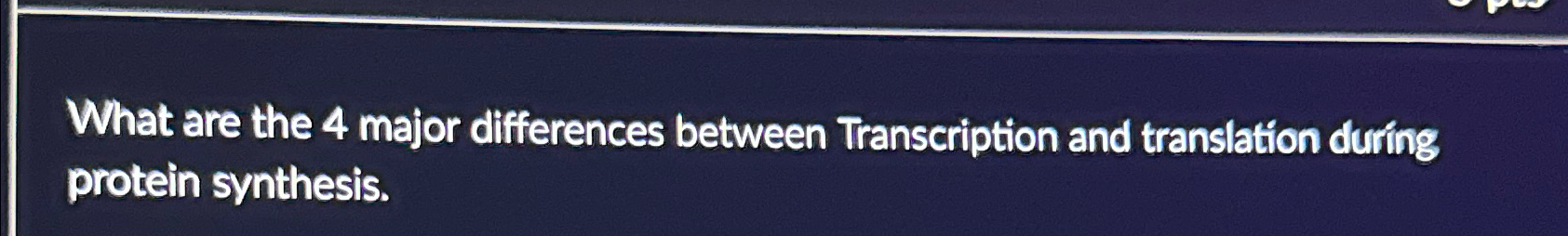 Solved What are the 4 ﻿major differences between | Chegg.com