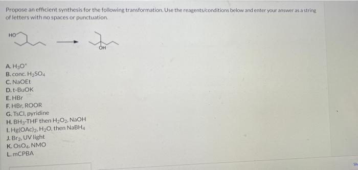 Solved Propose an efficient synthesis for the following | Chegg.com