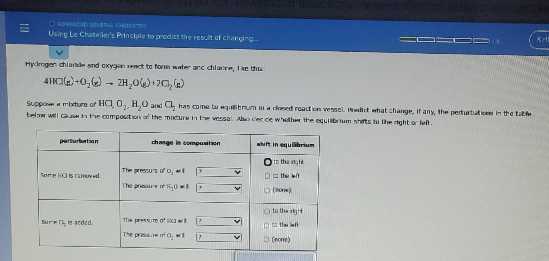 Solved Using Le Chatelier's Principle to predict the result | Chegg.com