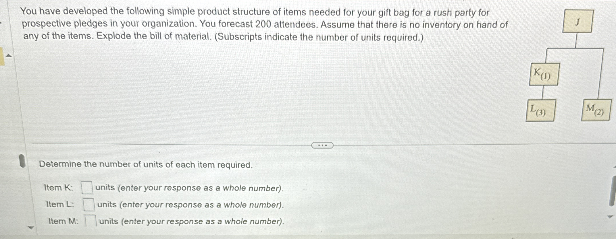 Solved You have developed the following simple product | Chegg.com