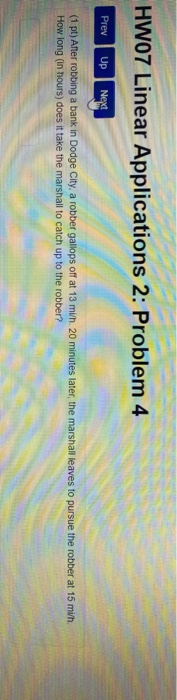 Solved HW07 Linear Applications 2: Problem 4 Prev UP Next (1 | Chegg.com