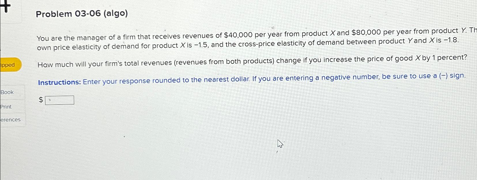 Solved Problem 03-06 (algo)You are the manager of a firm | Chegg.com