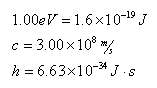 Solved Using the conversion factor from eV (electron volts) | Chegg.com