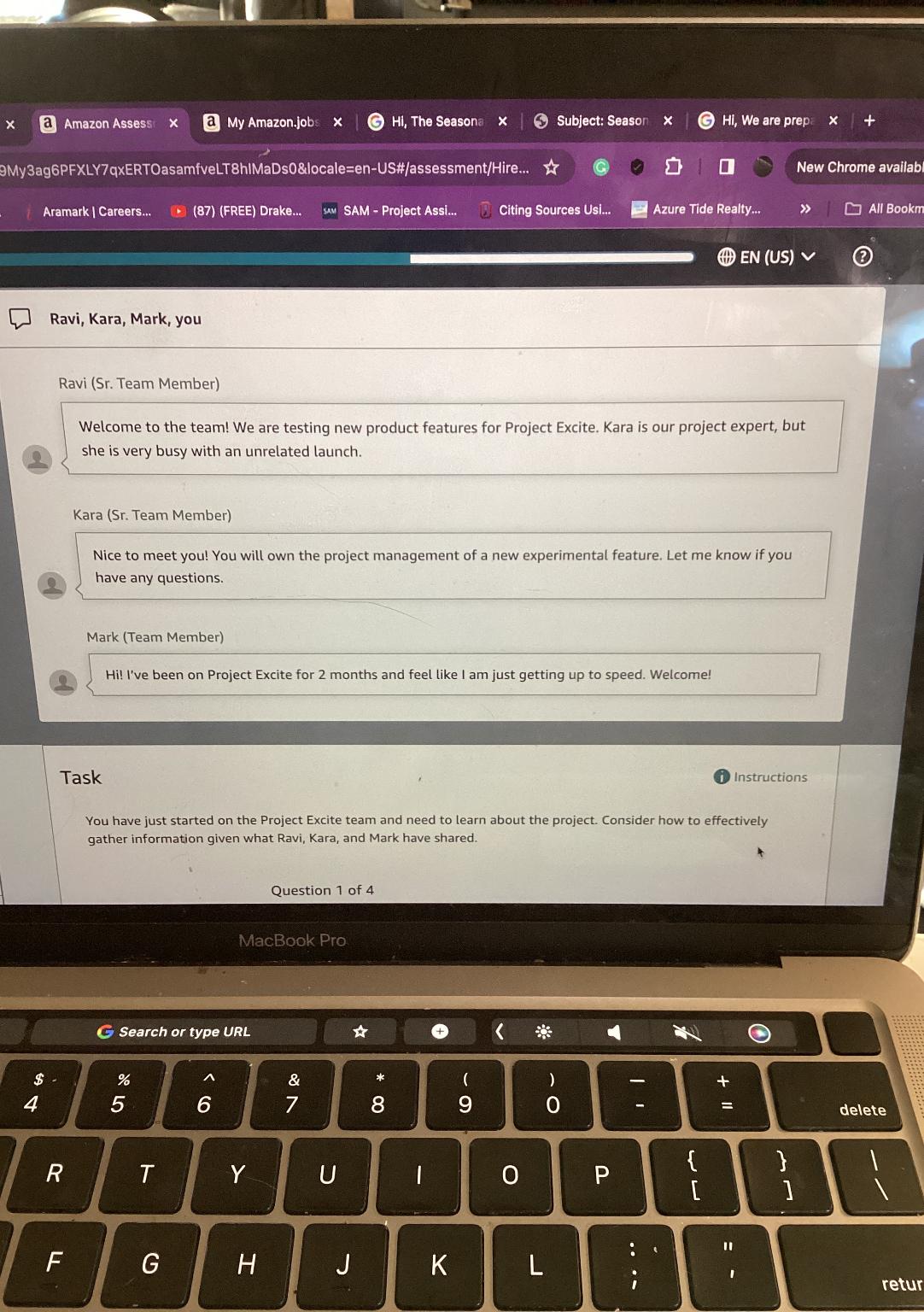 Solved Ravi, Kara, Mark, youRavi (Sr. ﻿Team Member)Welcome | Chegg.com
