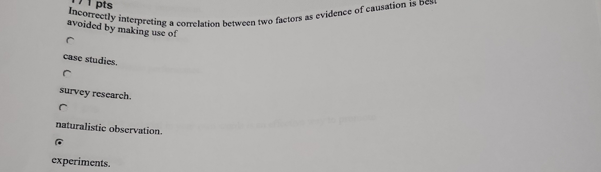 Solved ptsIncorrectly interpreting a correlation between two | Chegg.com