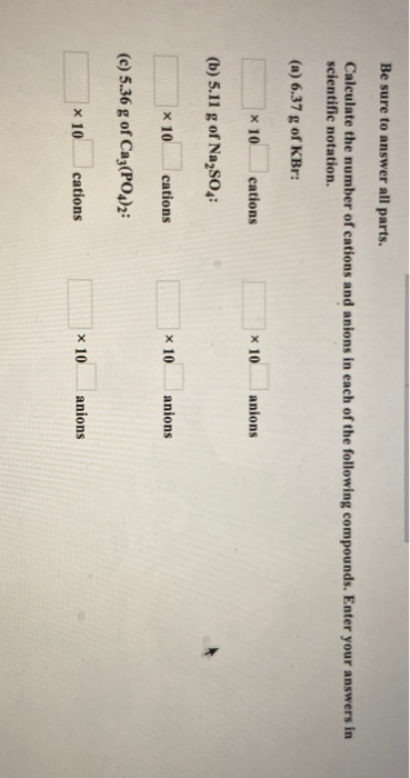 Solved Be sure to answer all parts. Calculate the number of | Chegg.com