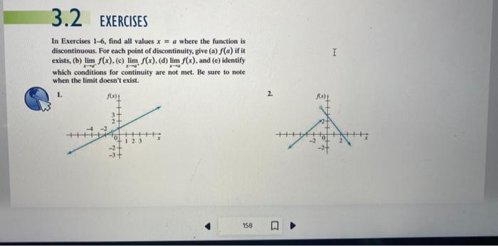 Solved In Exercises 1-6, find all values x=a where the | Chegg.com