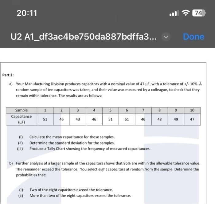 Solved Hi could you please anwser Bi and Bii | Chegg.com