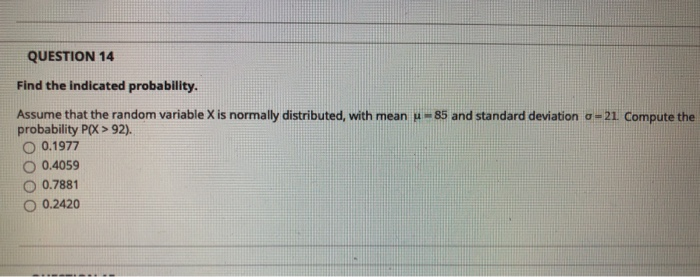 Solved Assume that the random variable X is normally | Chegg.com