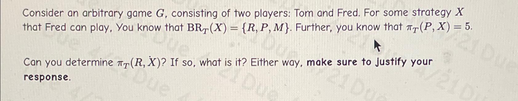 Solved Consider an arbitrary game G, ﻿consisting of two | Chegg.com