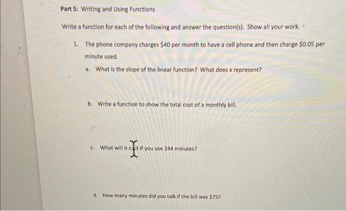 Solved art 5: Writing and Using Functions Write a function | Chegg.com