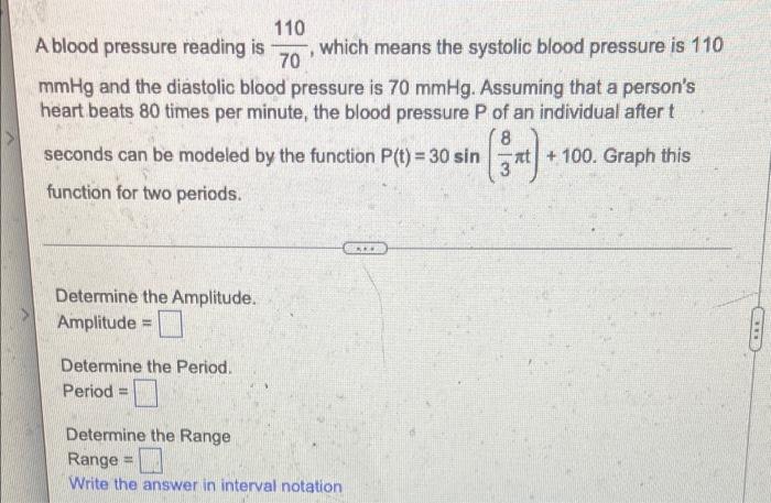 Solved 110 A blood pressure reading is which means the | Chegg.com