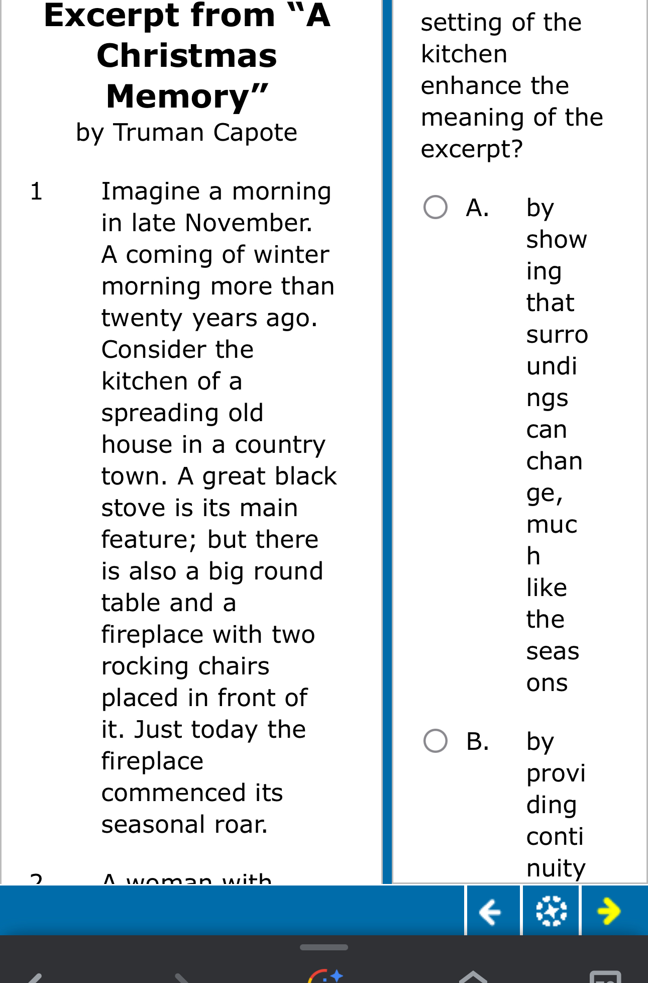 Solved Excerpt from "A Christmas Memory"by Truman Capote1 | Chegg.com