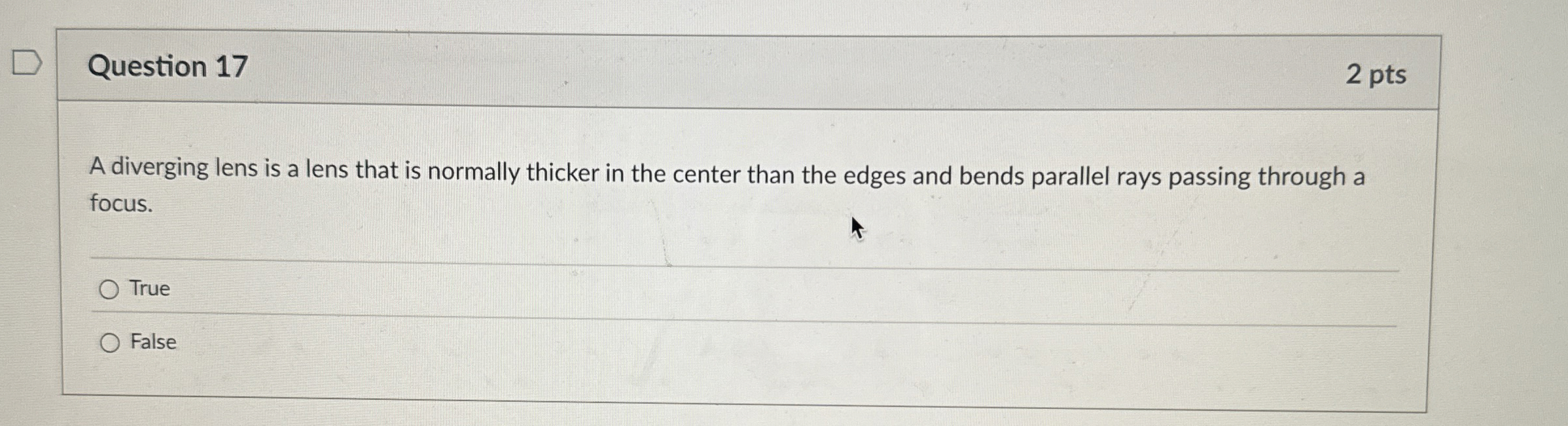 Solved Question 17a Diverging Lens Is A Lens That Is 
