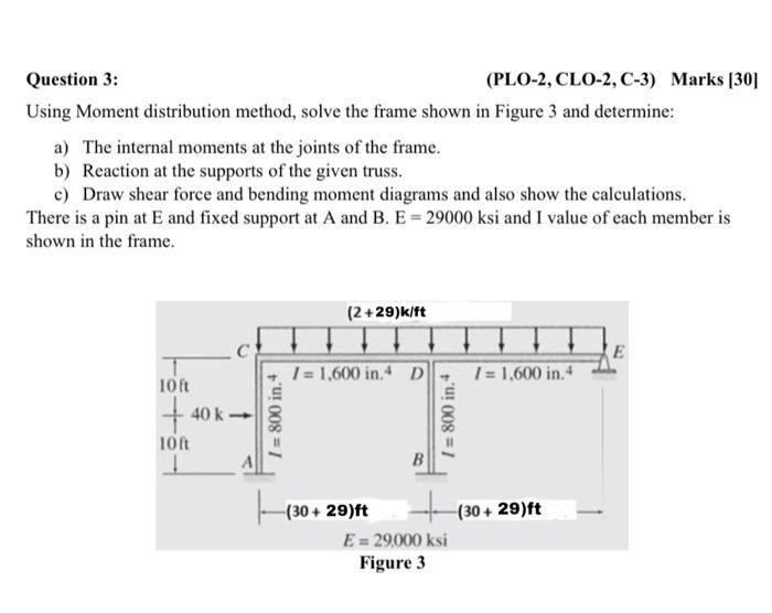 Solved Question 3: (PLO-2, CLO-2, C-3) Marks [30] Using | Chegg.com